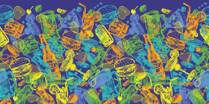 Vector Bar Cocktails Alcoholic Drinks and Food Multi Direction ...