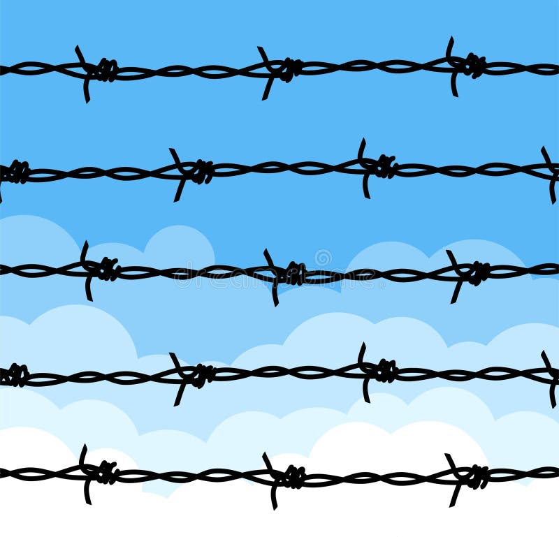 Broken Barbed Wire Fence Stock Illustrations – 202 Broken Barbed Wire ...