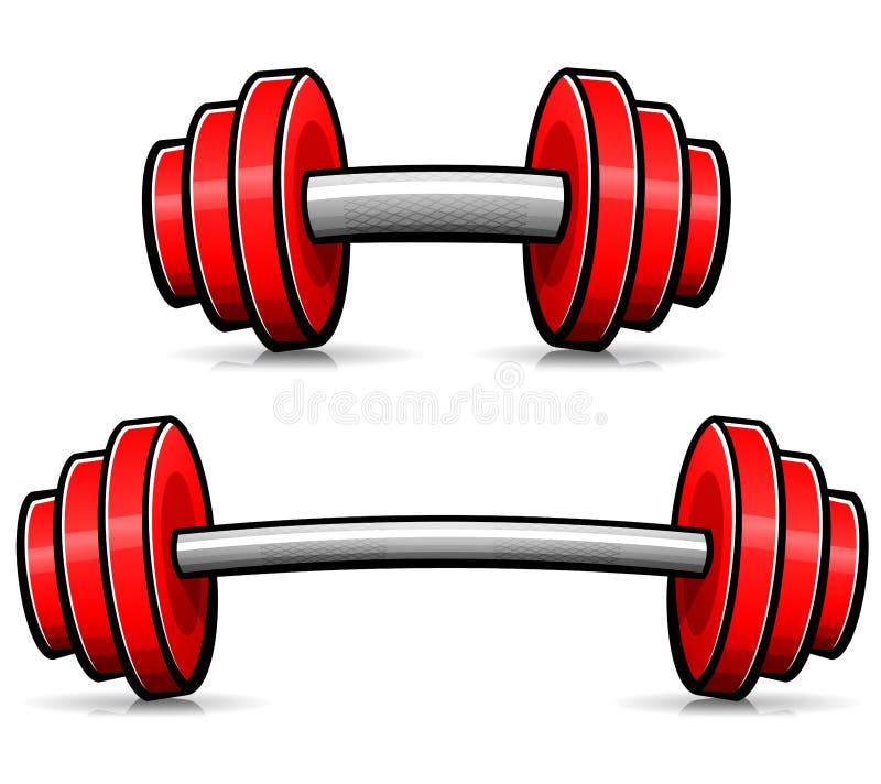 Vector Barbell Isolated Cartoon Design Stock Vector - Illustration of ...