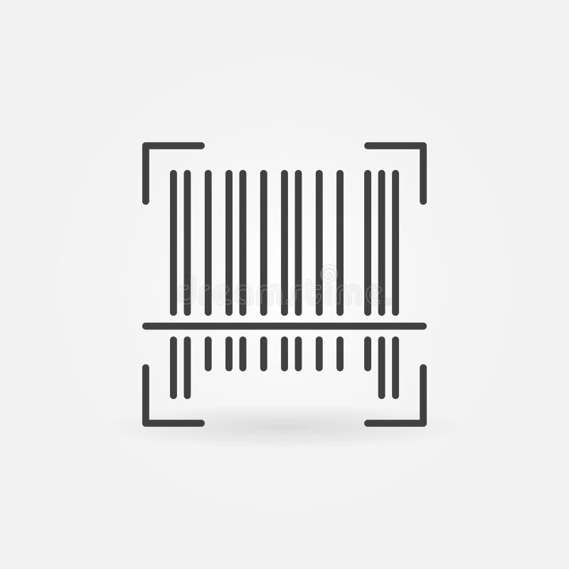 Vector Barcode Concept Outline Icon Stock Vector - Illustration of ...