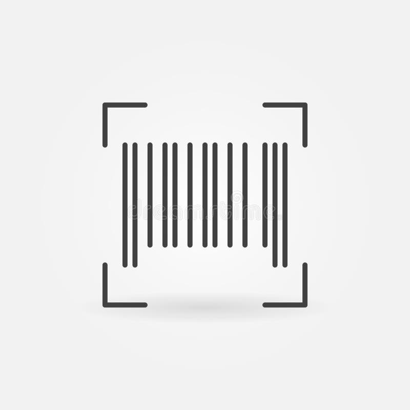 Vector Barcode Concept Outline Icon Stock Vector - Illustration of thin ...