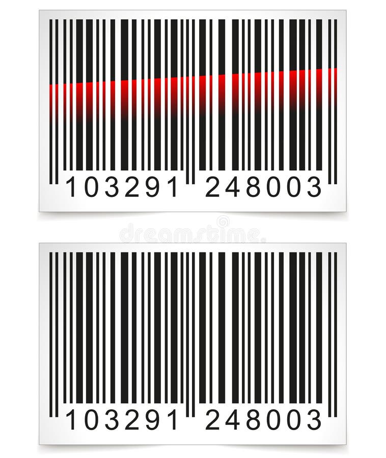 Red Barcode Tag stock illustration. Illustration of black - 7495007