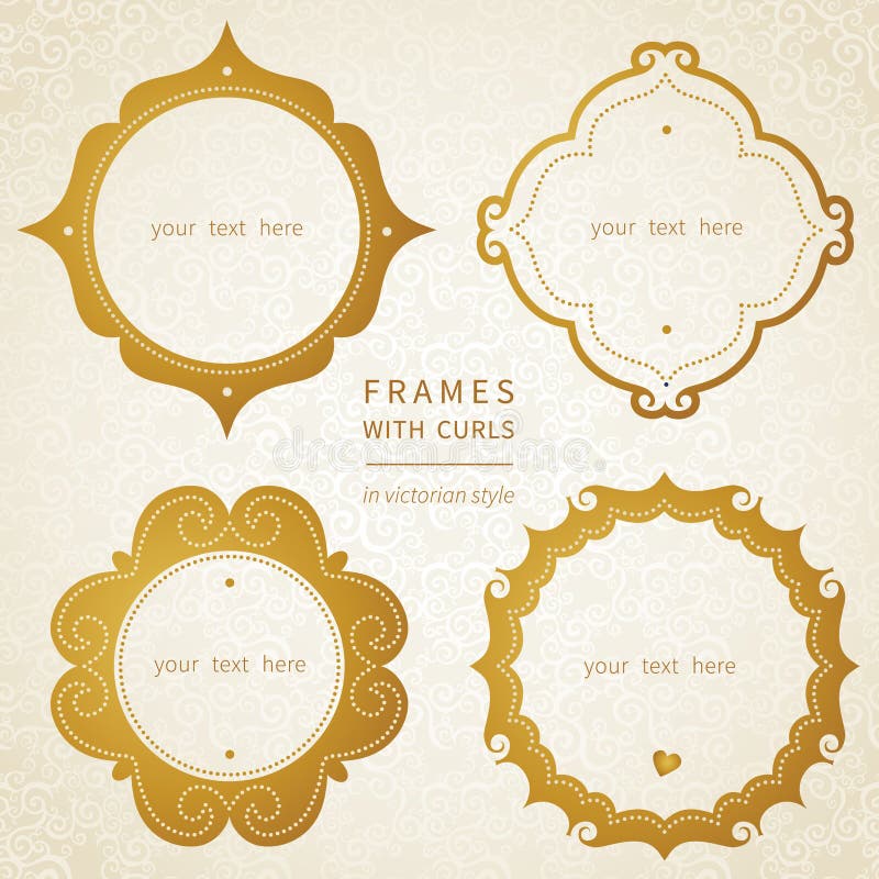 Vector Barok Kader in Victoriaanse Stijl. Vector Illustratie ...