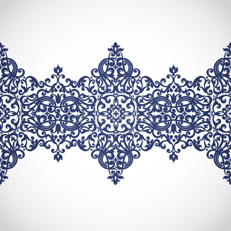 Vector Baroque Border in Victorian Style. Stock Illustration ...