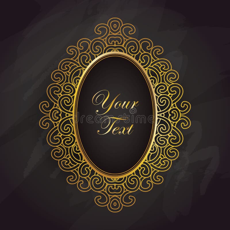 Baroque oval frame stock vector. Illustration of antique - 23744896