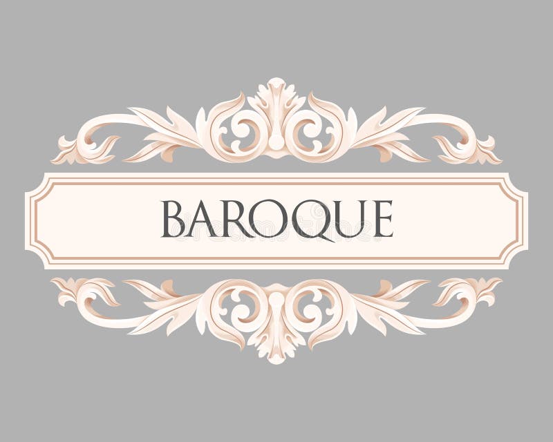 Vector baroque frame stock vector. Illustration of calligraphic - 88354730