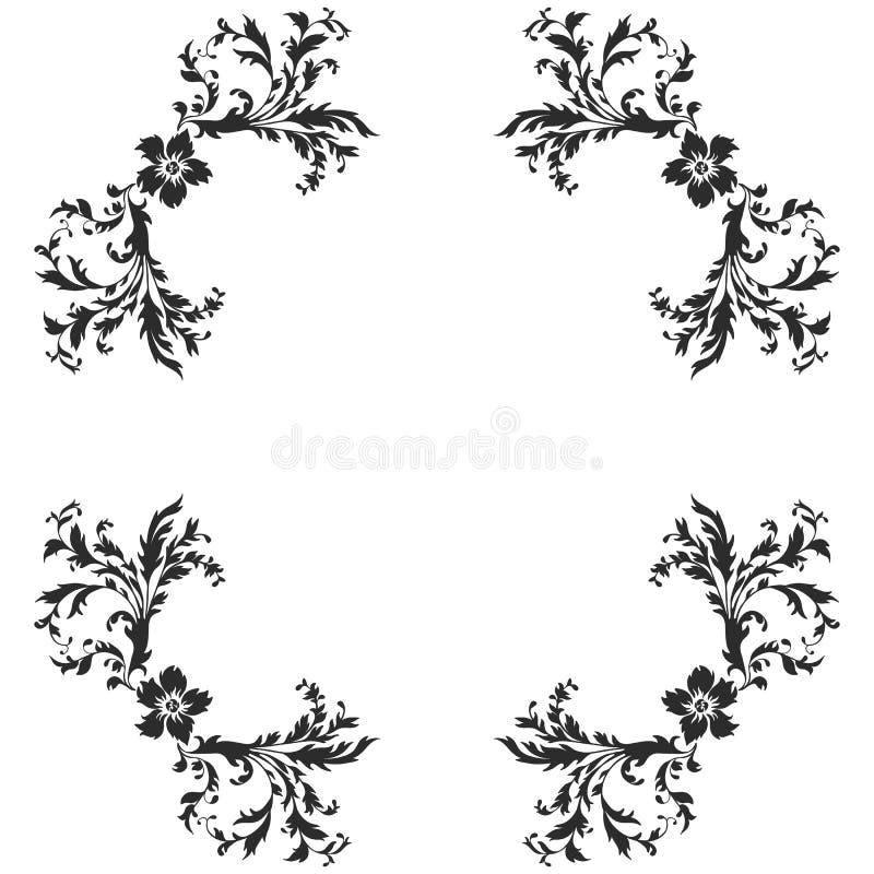 Vector Baroque Pattern Elements Stock Vector - Illustration of nature ...