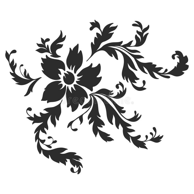 Vector Baroque Pattern Elements Stock Vector - Illustration of flourish ...