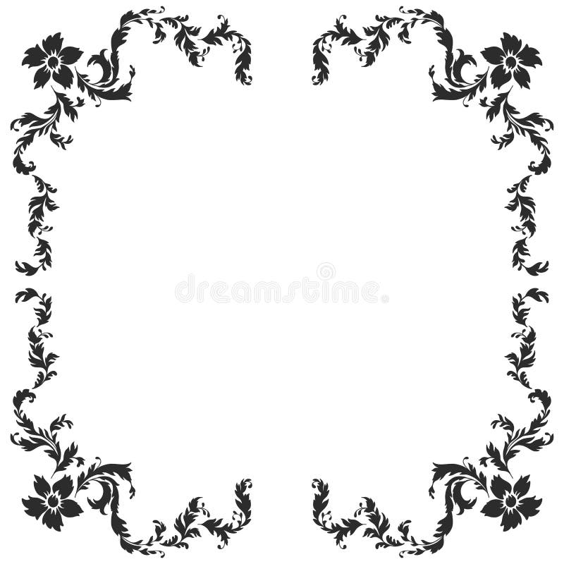 Vector Baroque Pattern Elements Stock Vector - Illustration of ...
