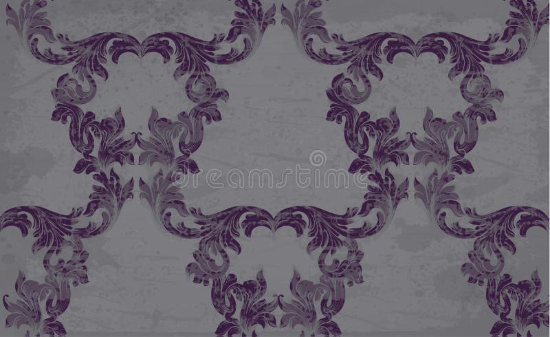 Vector Baroque Pattern in Pink Color. Handmade Decors Stock Vector ...