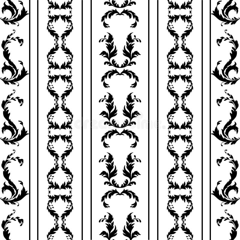 Vector Baroque Seamless Pattern Stock Vector - Illustration of element ...
