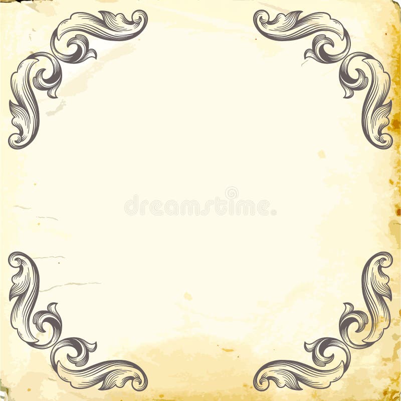 Vector Baroque of Vintage Elements for Design. Stock Vector ...