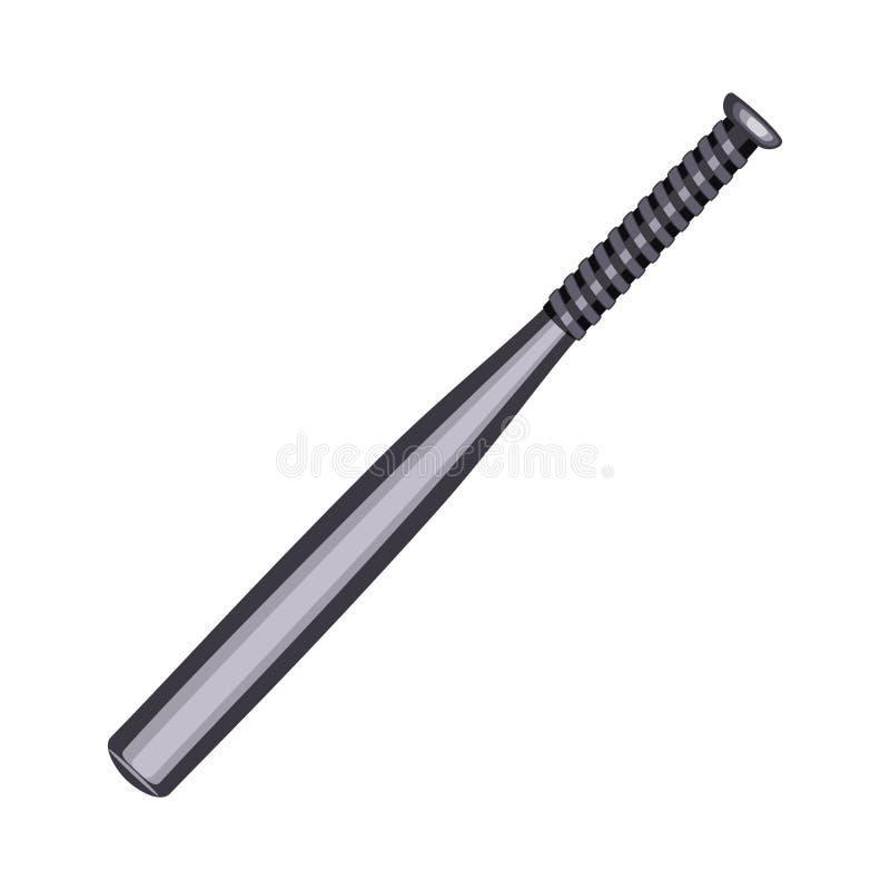 Vector Baseball Bat in Flat Technique Stock Vector - Illustration of ...