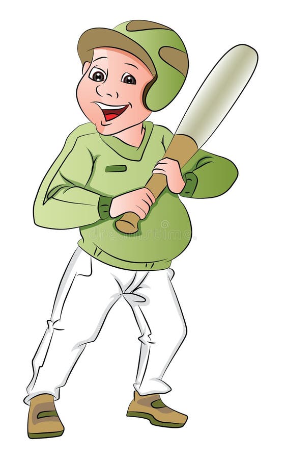 A Happy Baseball Bat and a Sad Baseball Vector or Color Illustration ...