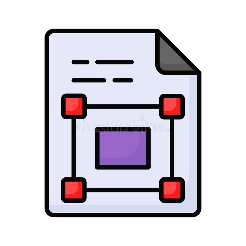 Vector Based Graphic Design File Icon, Ready To Use Stock Illustration ...