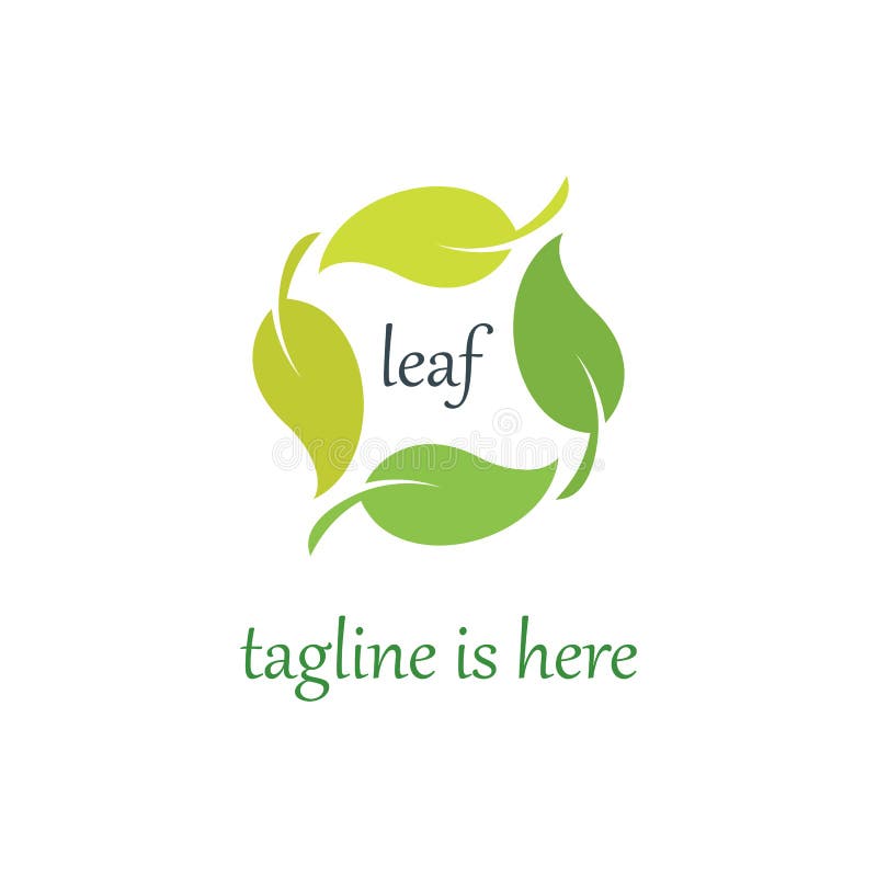 4 Leaf Logo Template Vector Design Stock Vector - Illustration of ...