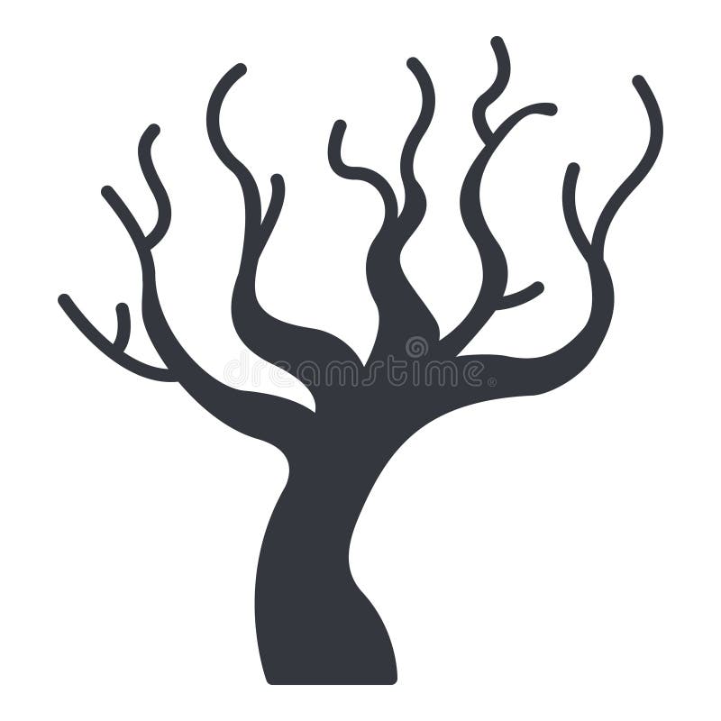 Vector Basic Icon - Bare Tree Stock Vector - Illustration of black ...