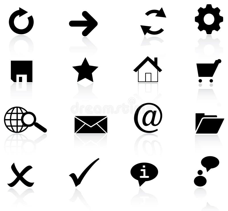 Basic web icons stock vector. Illustration of enter - 158715326