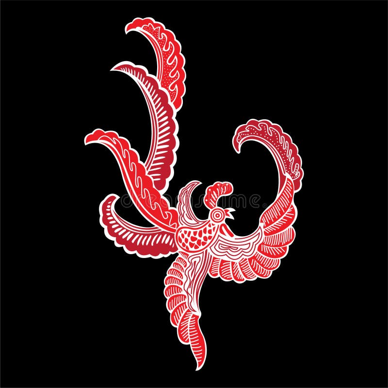 Vector Batik Bird from Indonesia Stock Vector - Illustration of golden ...