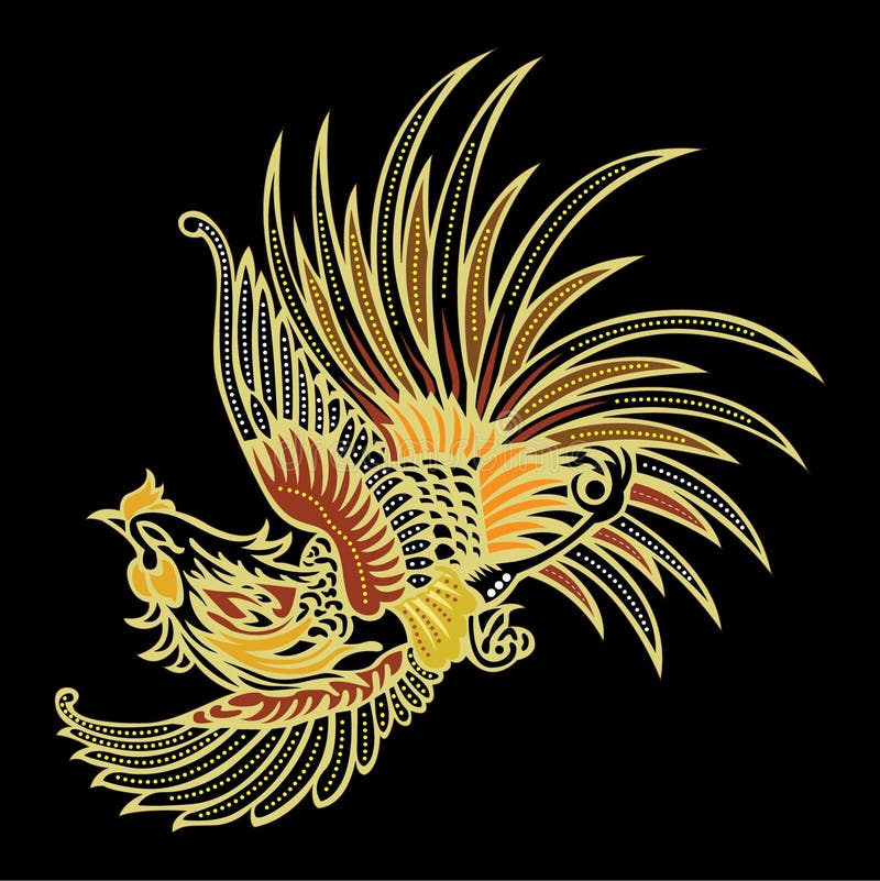 Vector Batik Bird from Indonesia Stock Vector - Illustration of ...