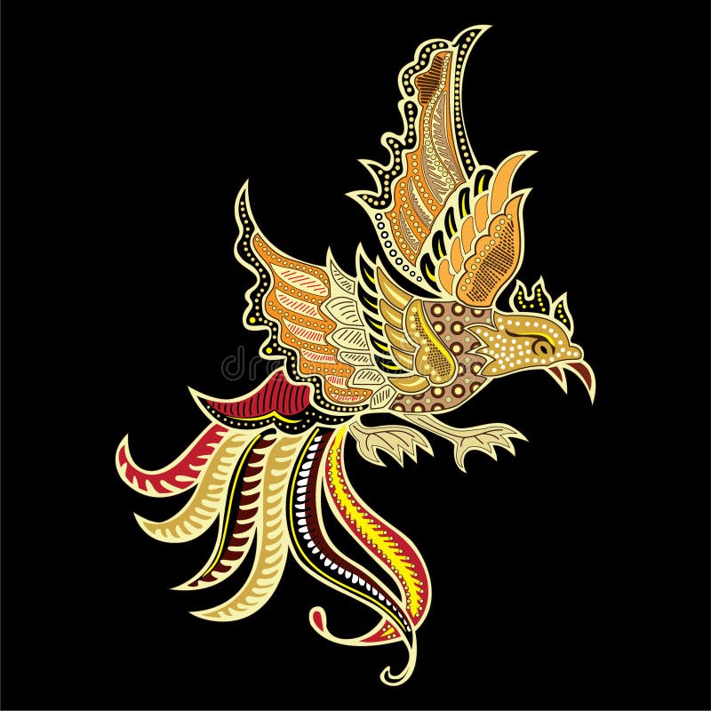 Vector Batik Bird from Indonesia Stock Vector - Illustration of drawing ...