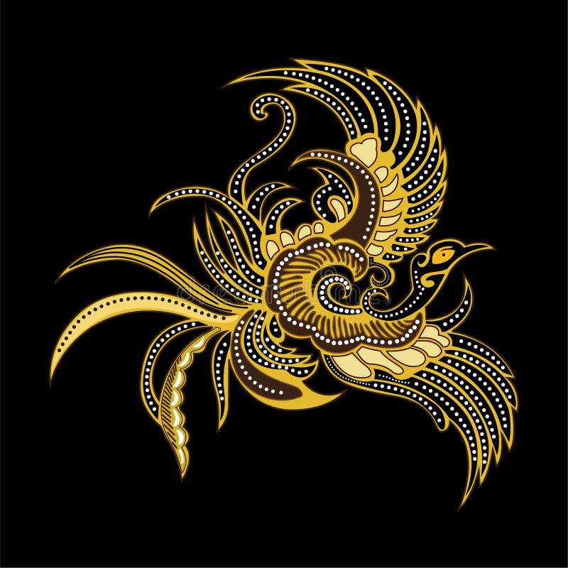 Vector Batik Bird from Indonesia Stock Vector - Illustration of drawing ...