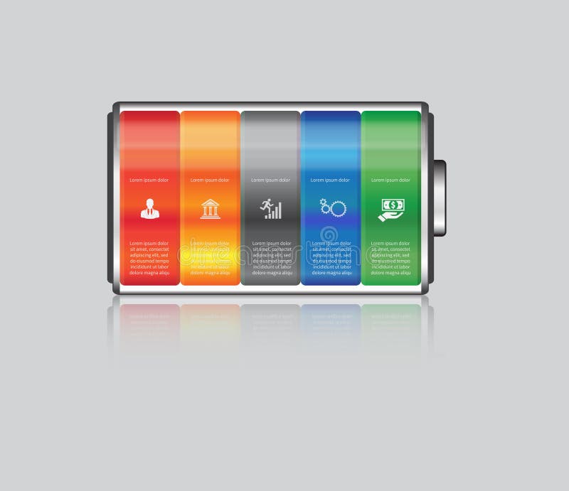 Vector Battery Element Infographic Template. Design Concept for ...