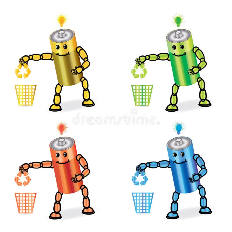 Vector Battery figure set stock vector. Illustration of charge - 22426822