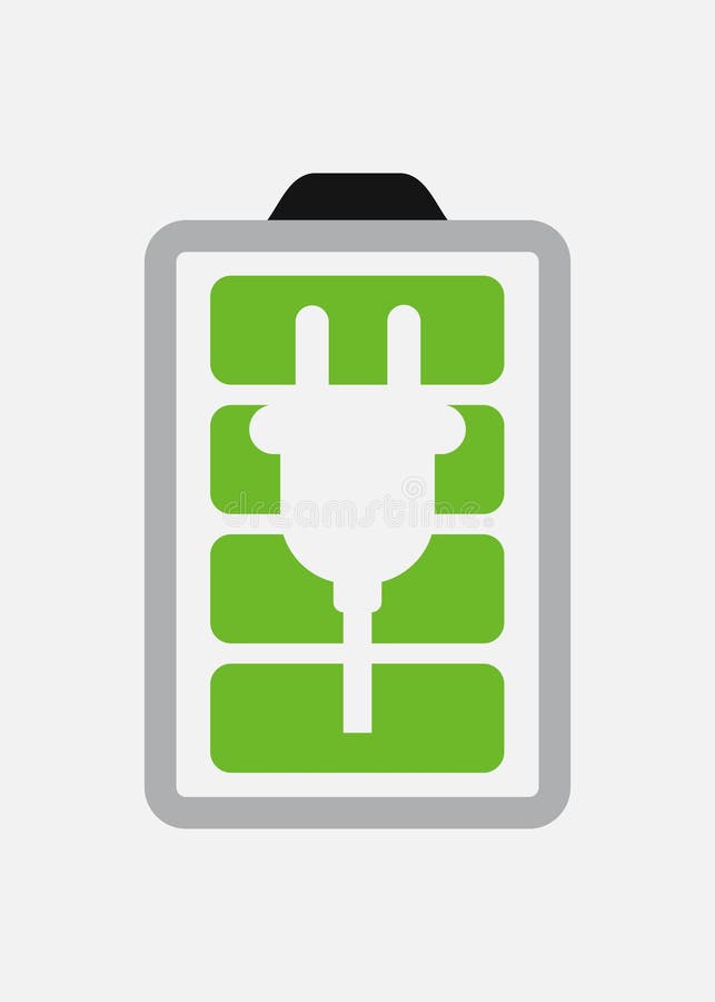 Vector Battery Charge Indicator Green Color Stock Vector - Illustration ...