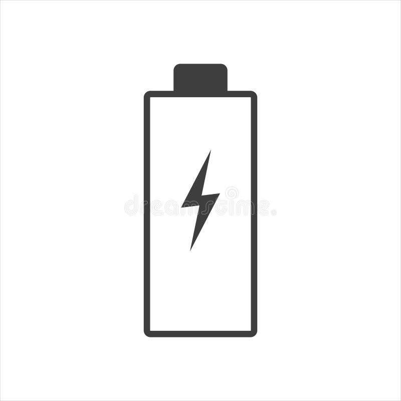 Vector Battery Icon on a White Background Stock Vector - Illustration ...