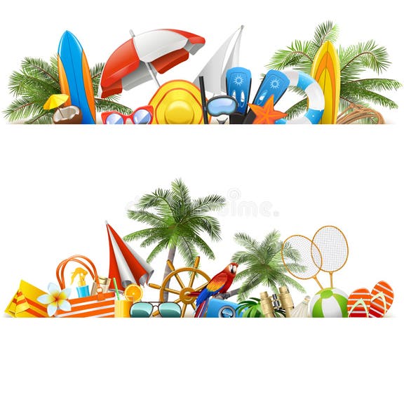 Beach Borders Stock Illustrations – 521 Beach Borders Stock ...