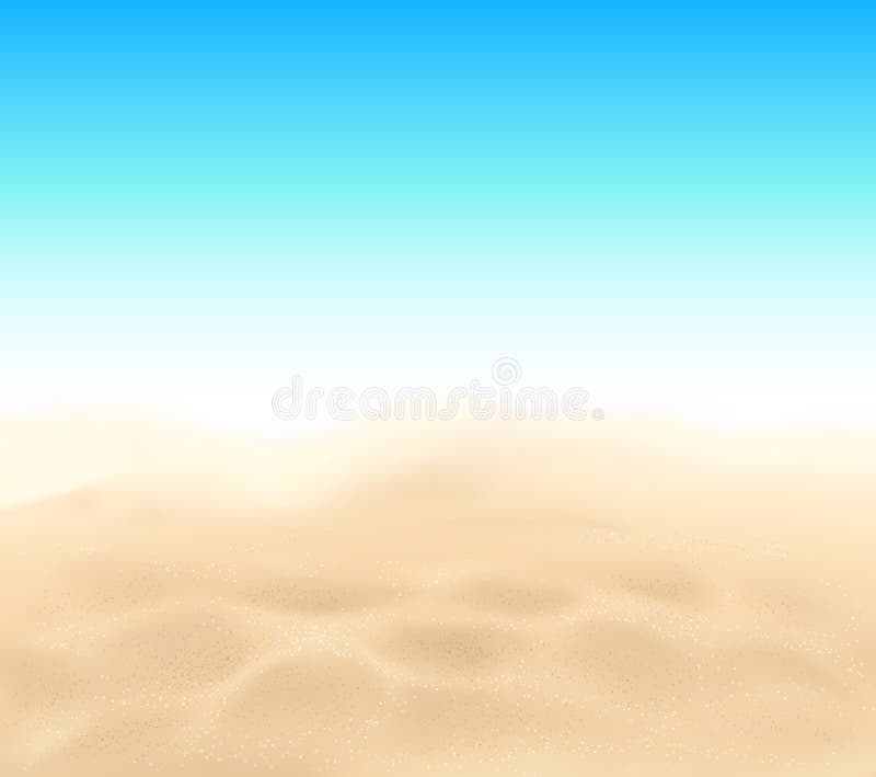 Vector Beach Sand Texture and Blue Sky Background Stock Vector ...