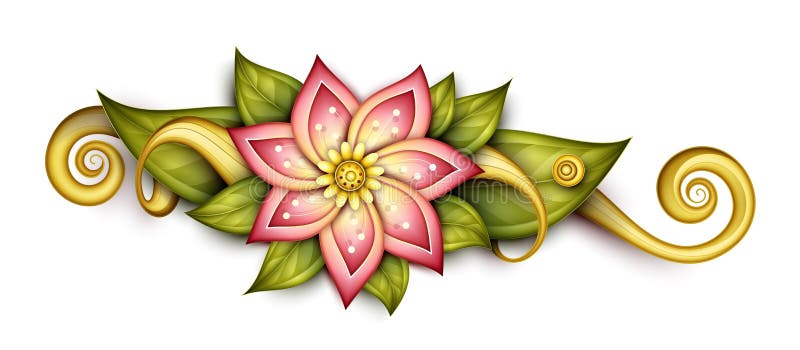 Vector Beautiful Abstract Colored Floral Composition Stock Vector ...