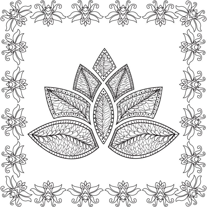 Lotus Coloring Page Stock Illustrations – 2,613 Lotus Coloring Page ...