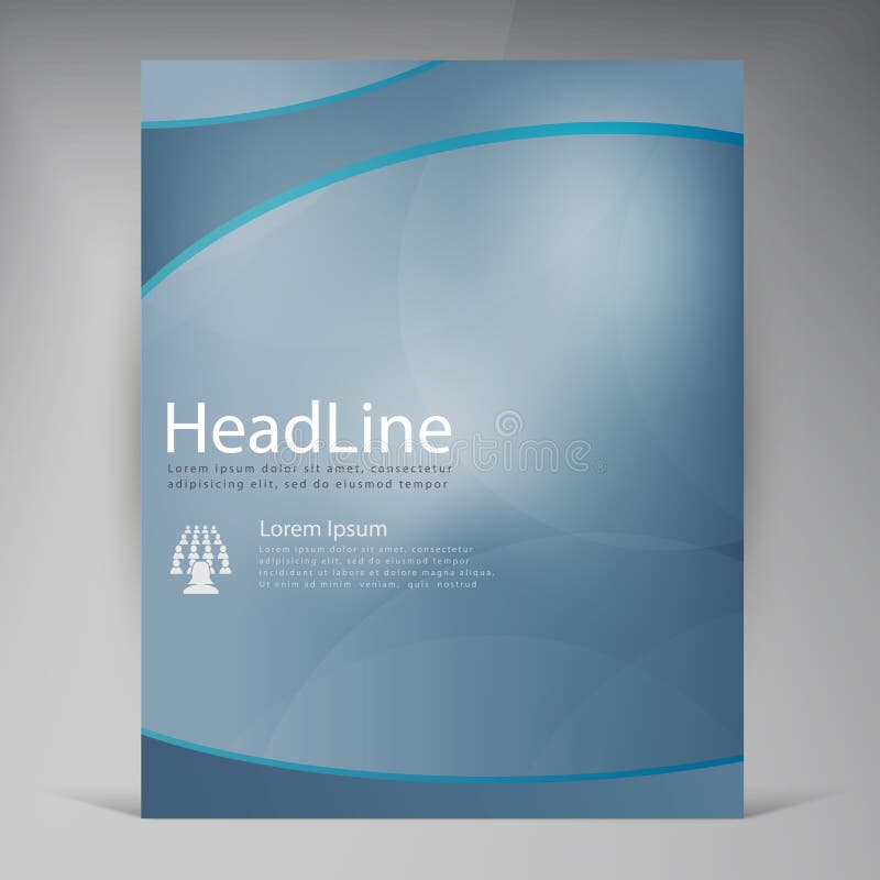 Vector Beautiful Blue Flyer. Stock Vector - Illustration of annual ...