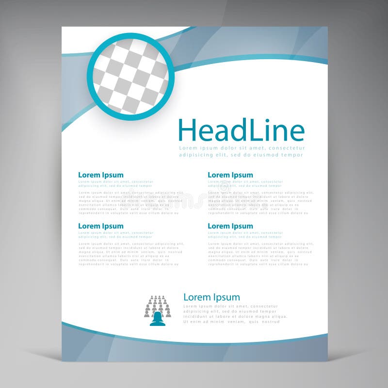 Vector Beautiful Blue Flyer. Stock Vector - Illustration of company ...