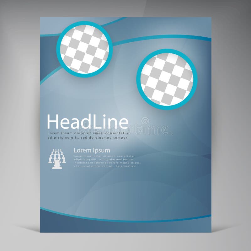 Vector Beautiful Blue Flyer. Stock Vector - Illustration of advertise ...