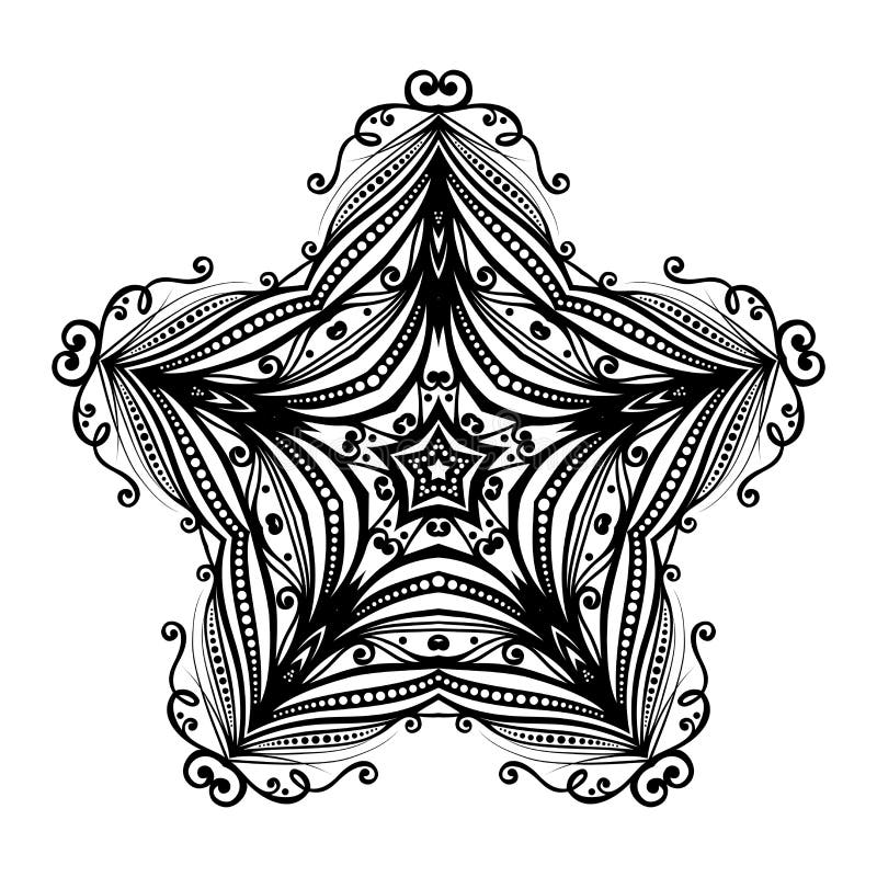 Vector Beautiful Deco Black Star Stock Vector - Illustration of deco ...