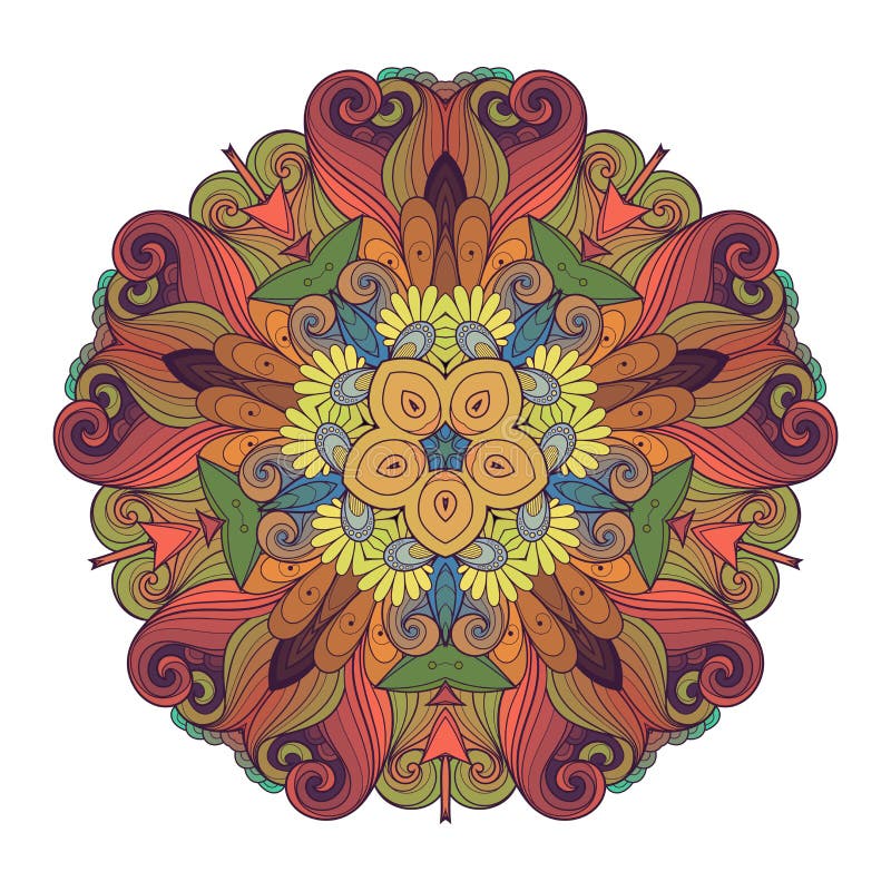 Vector Beautiful Deco Colored Contour Star, Patterned Design Element ...