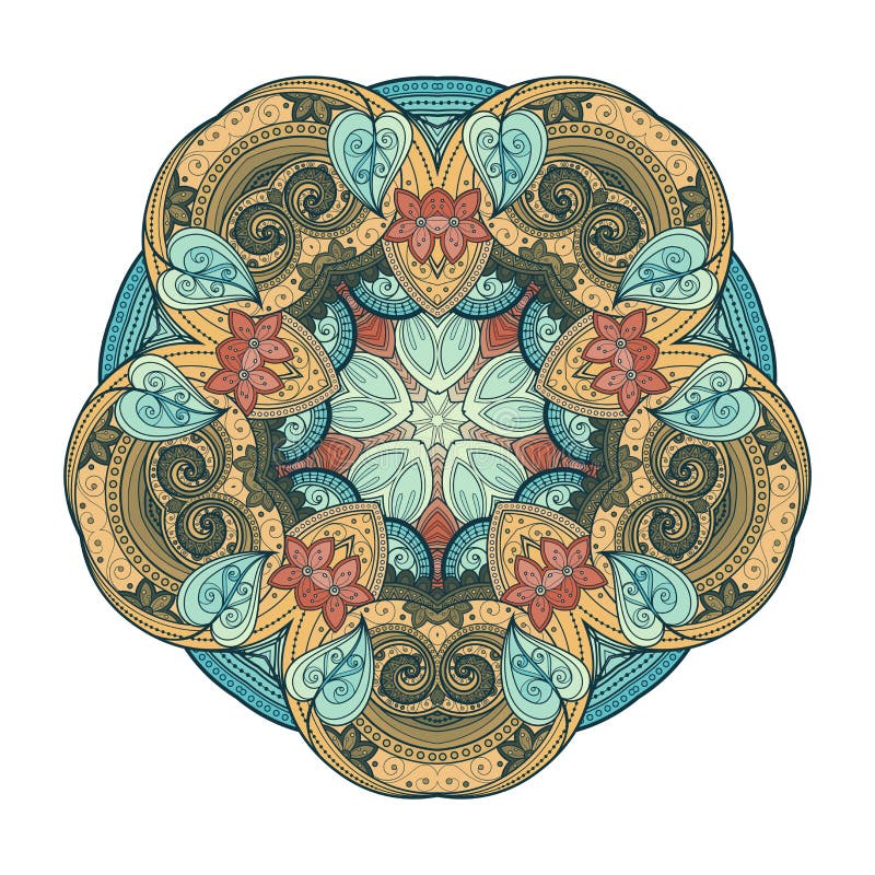 Vector Beautiful Deco Colored Contour Star, Patterned Design Element ...