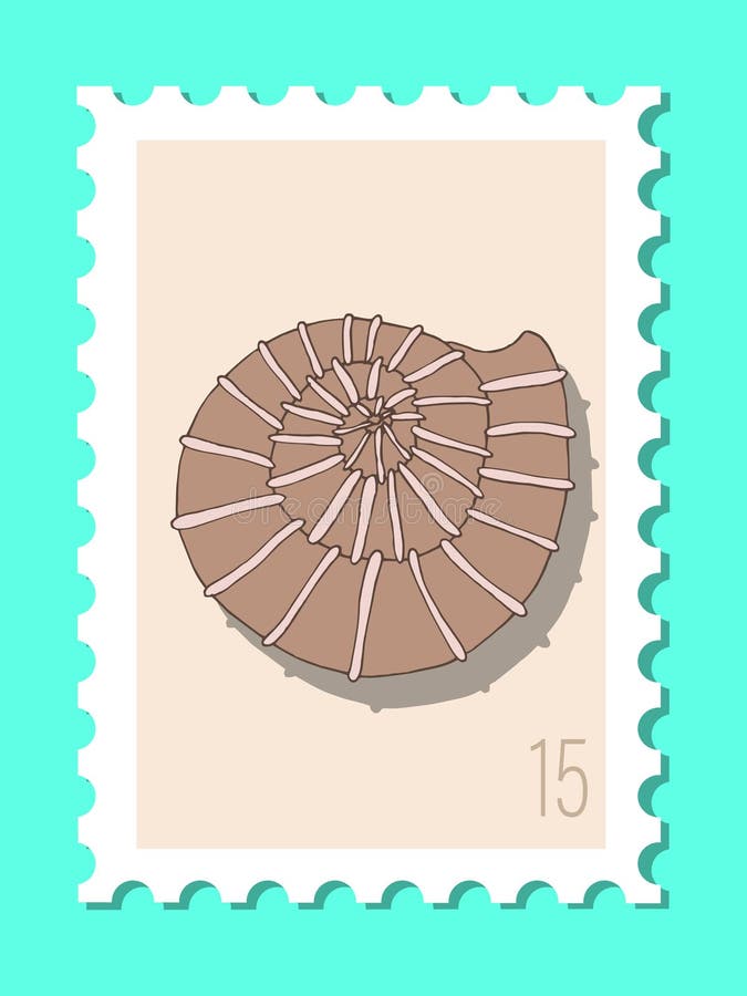 Vector Beautiful Hand Drawn Post Stamp. Modern Vector Isolated Post ...