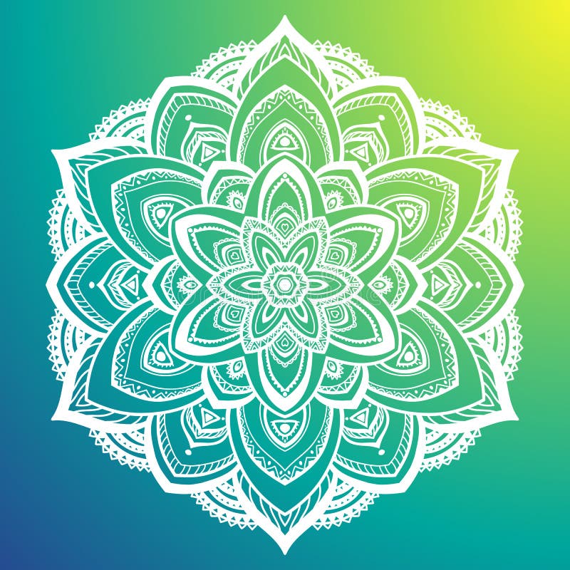 Vector Beautiful Mandala stock vector. Illustration of henna - 75442209