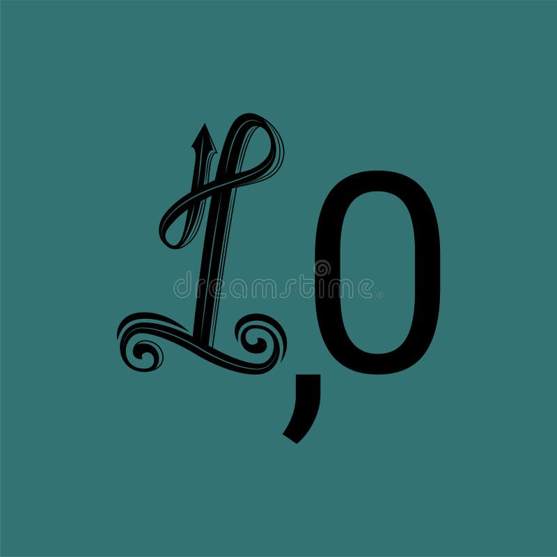 Vector Beautiful One in Monogram Style. Digital Art Stock Vector ...