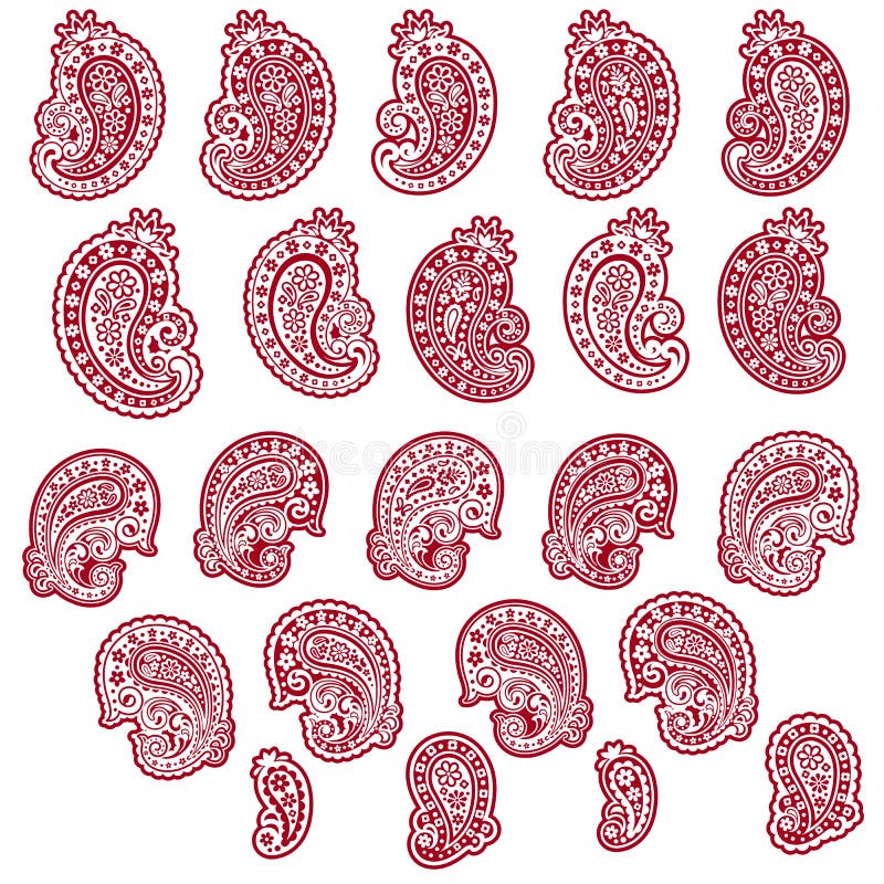 Vector Beautiful Paisley Single Material, Stock Vector - Illustration ...