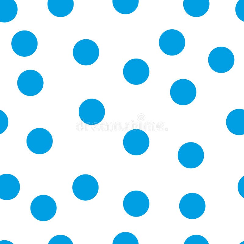 Vector Beautiful Polka Dot Pattern. Blue Background Stock Illustration ...