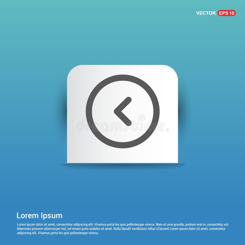 Vector Beck Arrow Icon - Blue Sticker Button Stock Vector ...