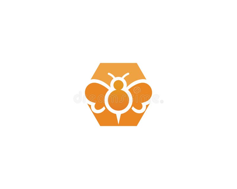 Vector Bee Honey Honey Bee Logo Nice Orange Sweet Unique Warm Design ...