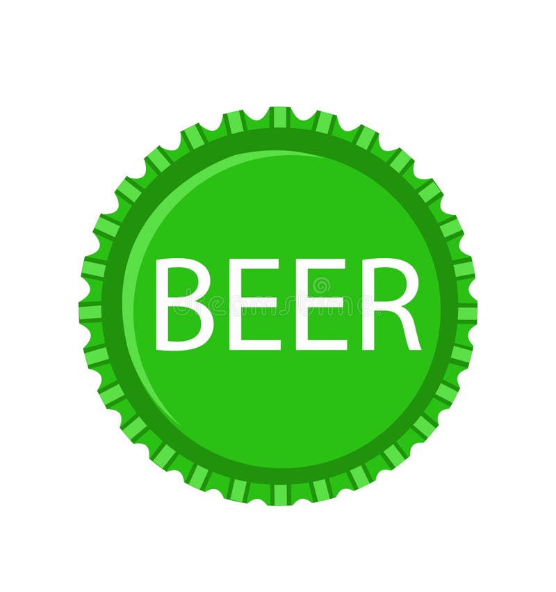Vector Beer Bottle Cap Icon Stock Vector - Illustration of circle ...