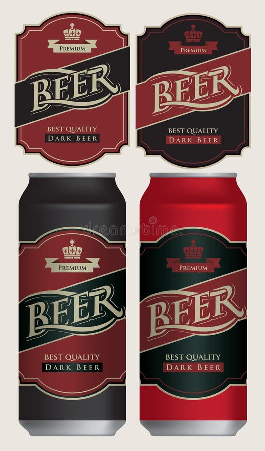 Vector Beer Labels Two Beer Cans Stock Illustrations – 4 Vector Beer ...