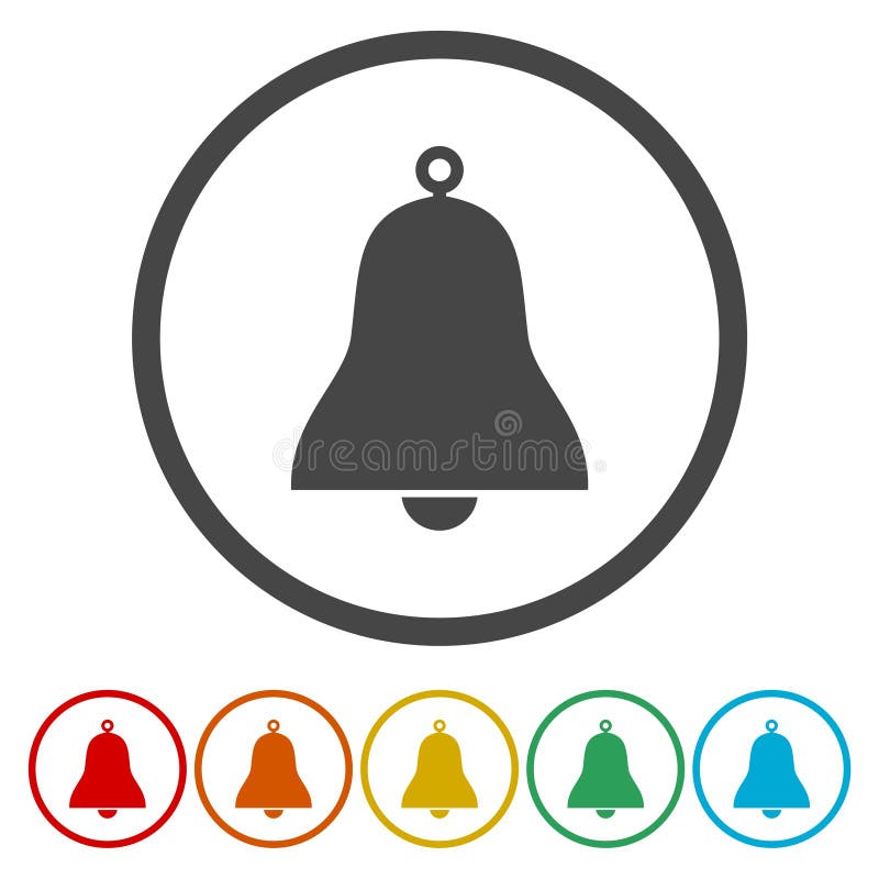 Vector Bell Icon Symbol stock vector. Illustration of design - 129942503